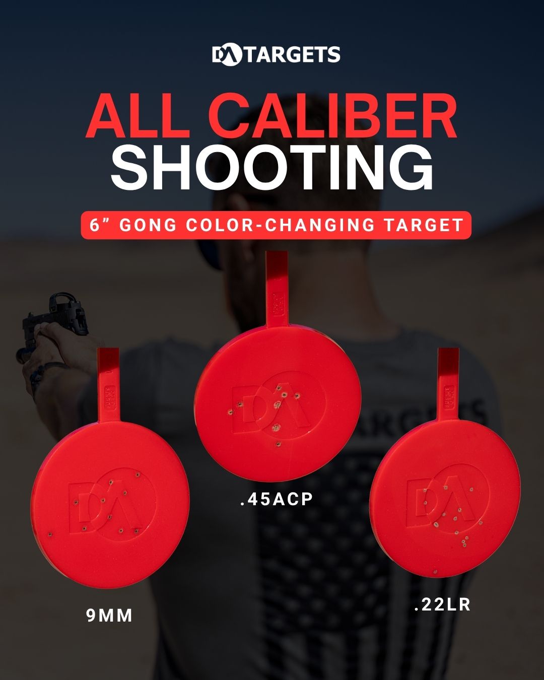 Full-Size Silhouette Color-Changing Shooting Target | DA Targets