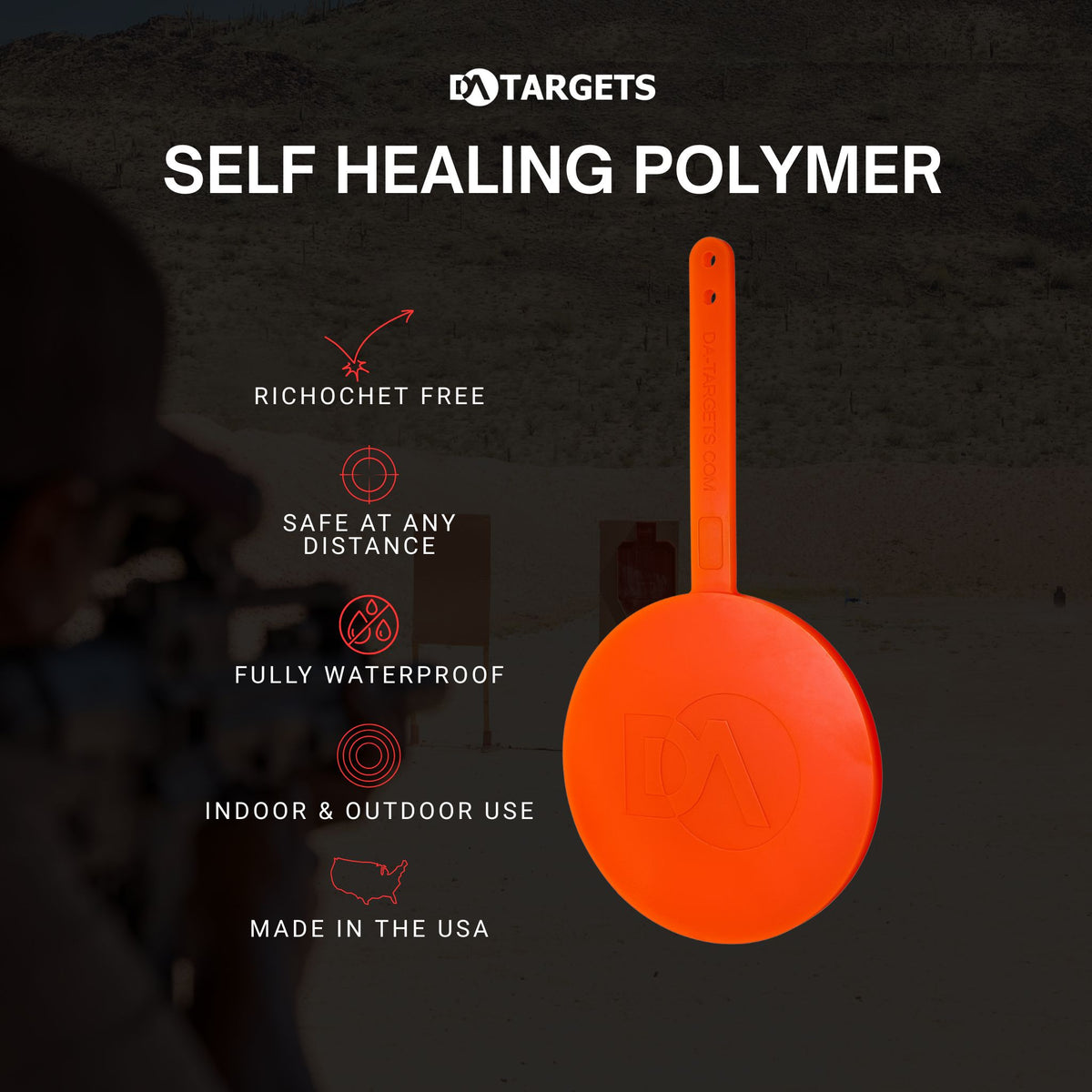 6" Gong Handgun Targets For Shooting | DA Targets